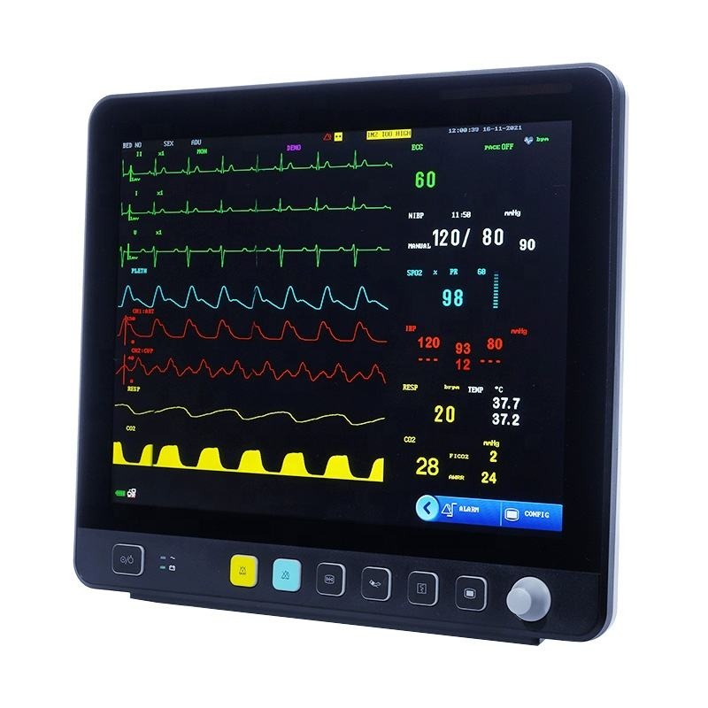 Touch Screen ECG Waveform Compatible Patient Monitoring System Monitor