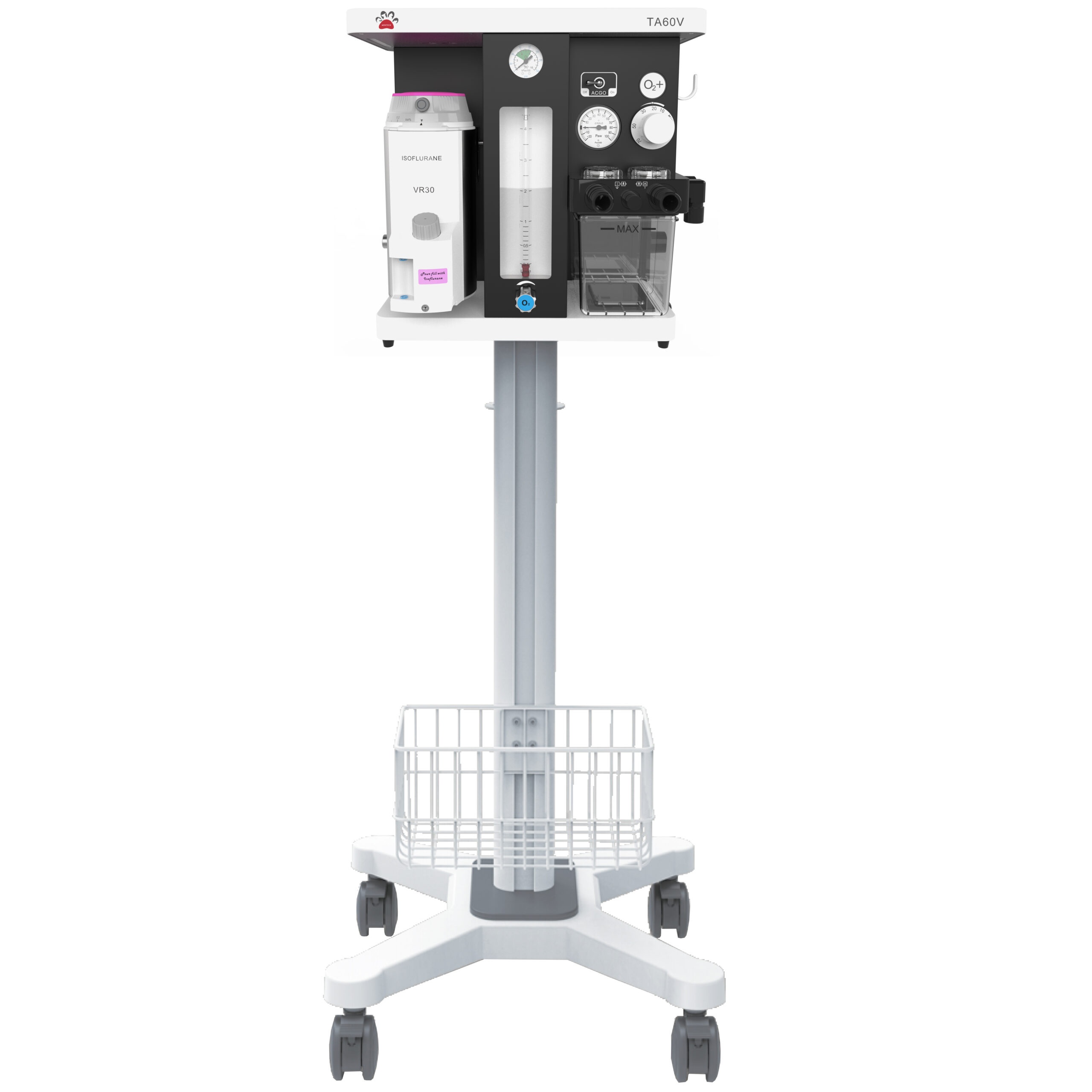 Veterinary Anesthesia Machine with Trolley Cart with Bain Module